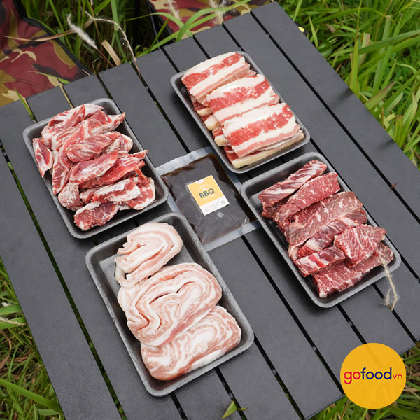 Set BBQ Camping L - Combo Yummy với 4 phần thịt mềm thơm chuẩn ngon