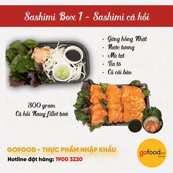 Sashimi Box 1 - Sashimi cá hồi